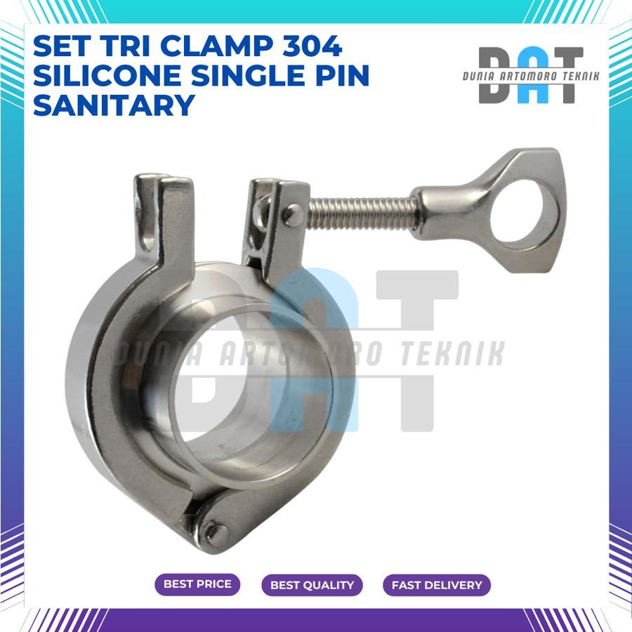 Jual 2" Full SET 304 Silicone / Tri Clamp Ferrule Set Sanitary ...