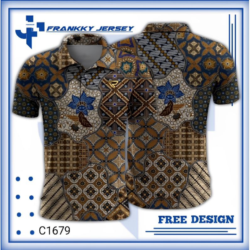 Jual KAOS POLO BATIK FULL PRINTING KUALITAS PREMIUM | Shopee Indonesia