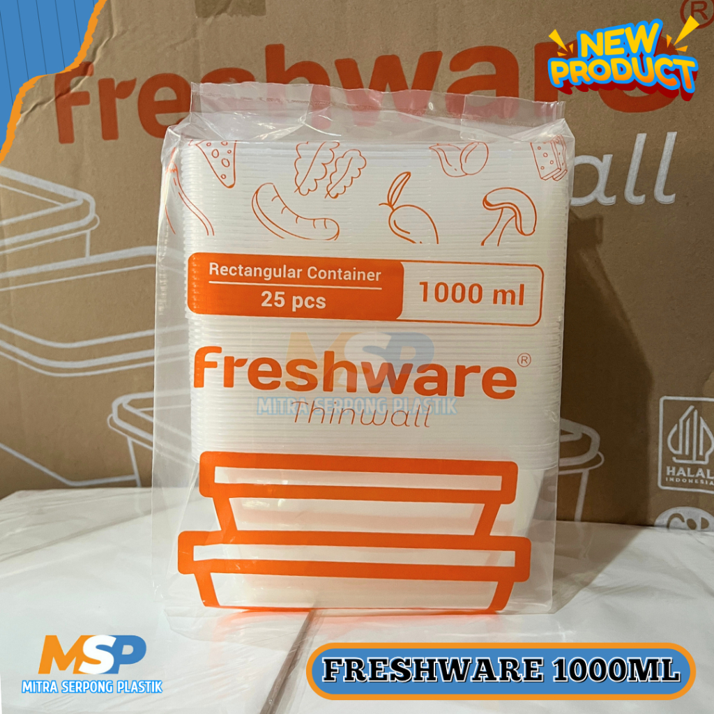 Jual THINWALL FRESHWARE RECTANGLE 1000ML | Shopee Indonesia