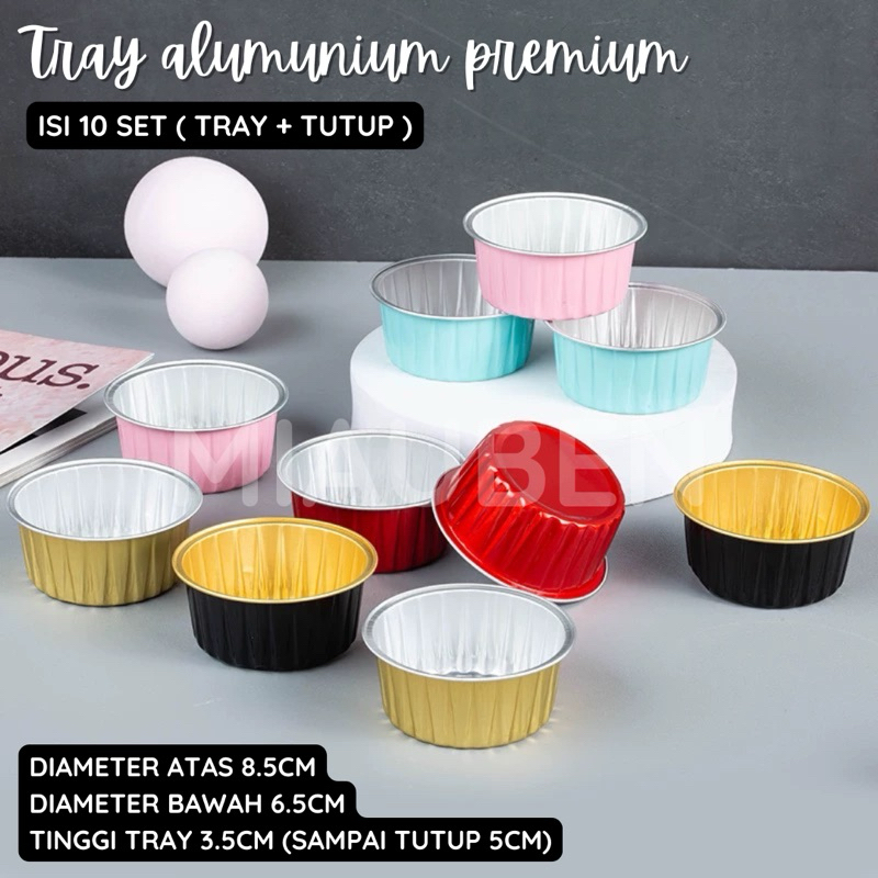 Jual Isi 10 tray + tutup aluminium foil bulat premium tray alumunium ...