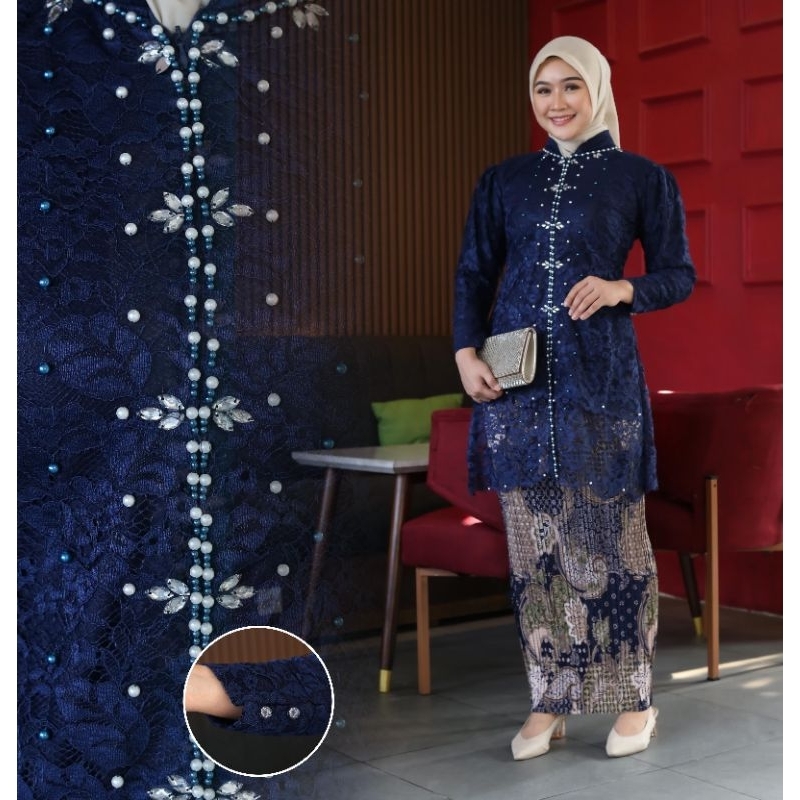 Jual Kebaya Tunik Busui Mariska Payet Kebaya Wisuda Modern Kebaya Pagar ...