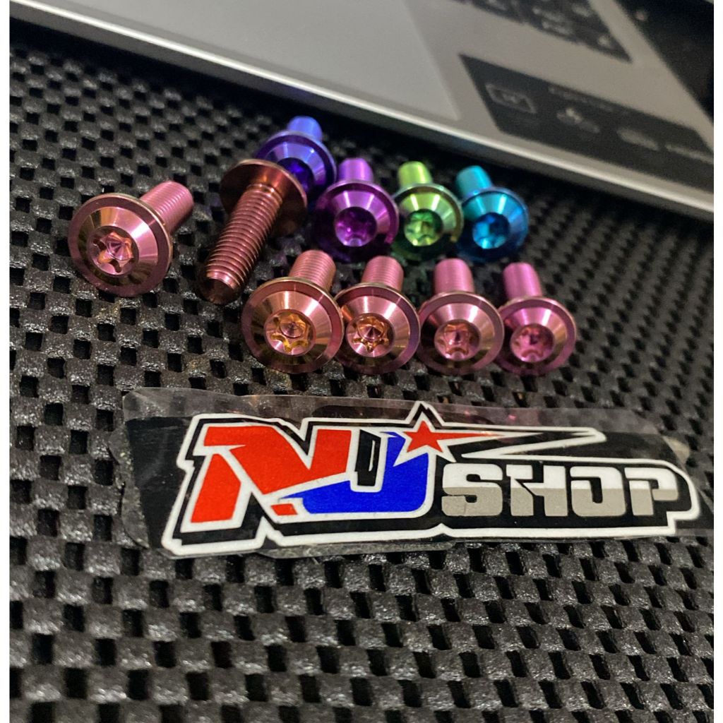 Jual Baut titanium m8 x 25 drat 12 panjang 2,5cm slim original titanium ...