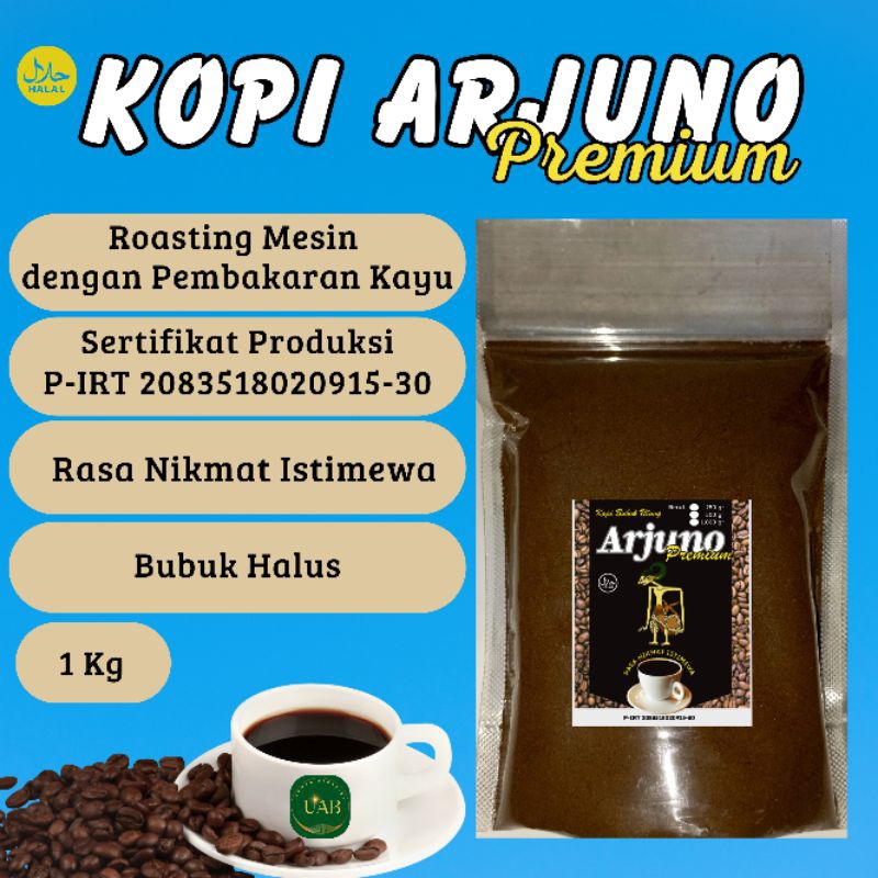 Jual [Premium] Kopi Bubuk 1 Kg Arjuno Premium Jenis Robusta Rasa Nikmat ...