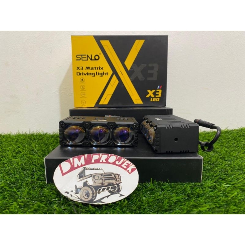 Jual senlo x3 plus mini projie 3 mata 150 wat original ampu tembak ...