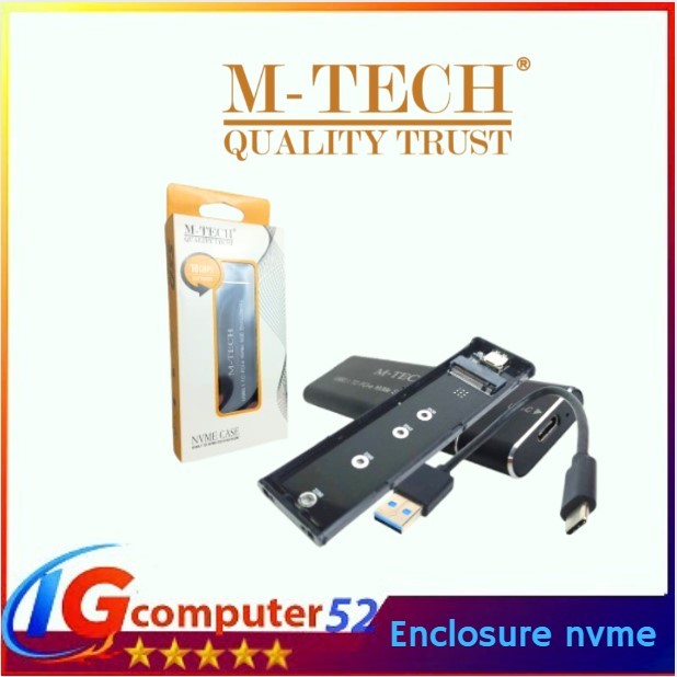 Jual Mtech CASE SSD Enclosure Casing SSD M2 NVME M-TECH USB 3.1 to M.2 NVME | Shopee Indonesia
