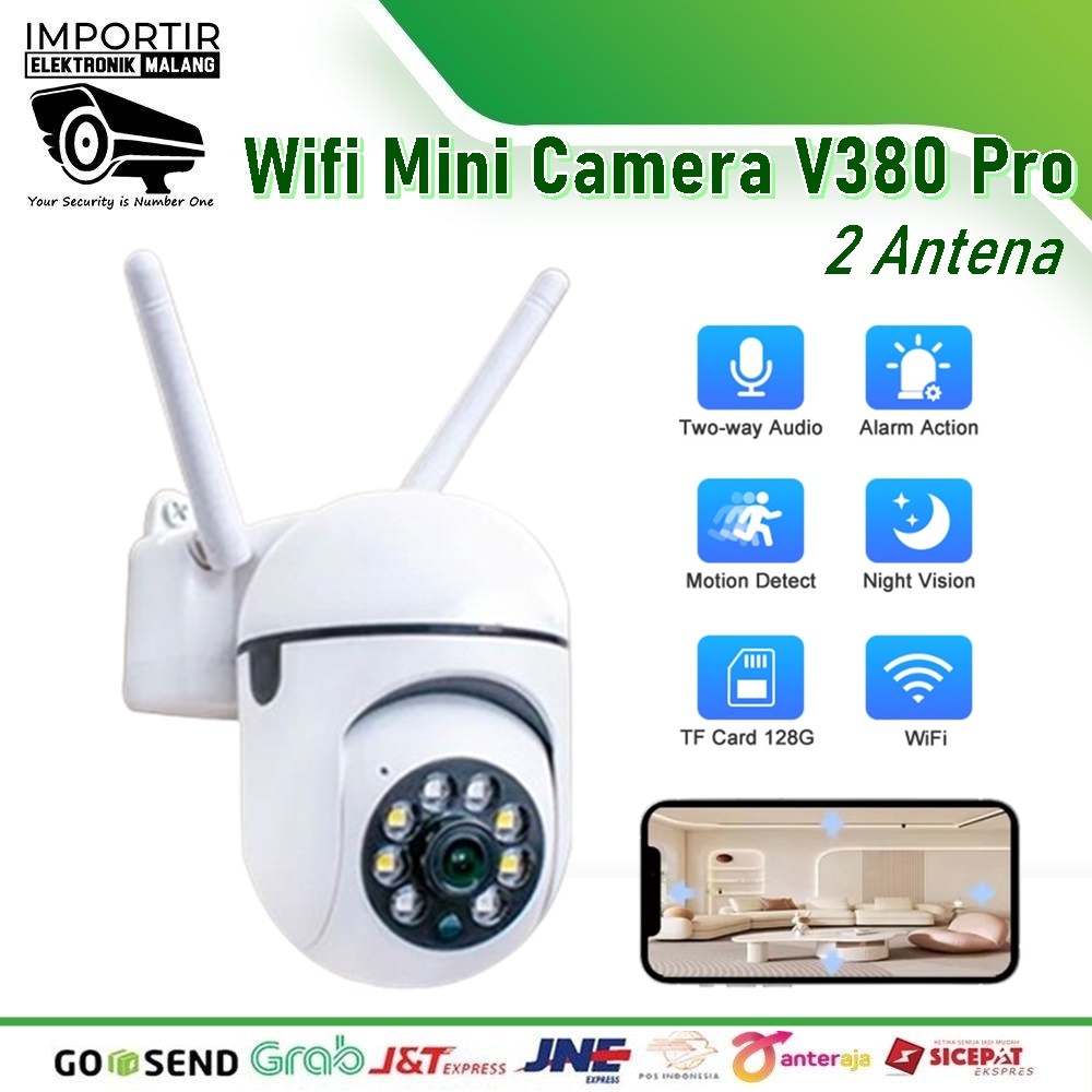 Jual CCTV Ip Camera 2 Antena V380 Mini Camera Smart CCTV Kamera Full HD ...
