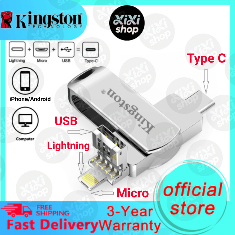 Jual Kingston Flashdisk 1TB/2TB iOS, iPad, PC, USB 3.0, 4 IN 1, Venda ...