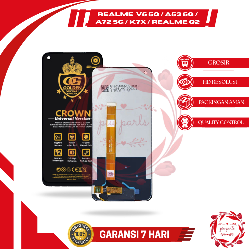 Jual LCD REALME V5 5G / A53 5G / A72 5G / A73 5G / K7X / REALME Q2 TOUCHSCREEN FULLSET COMPLETE ...