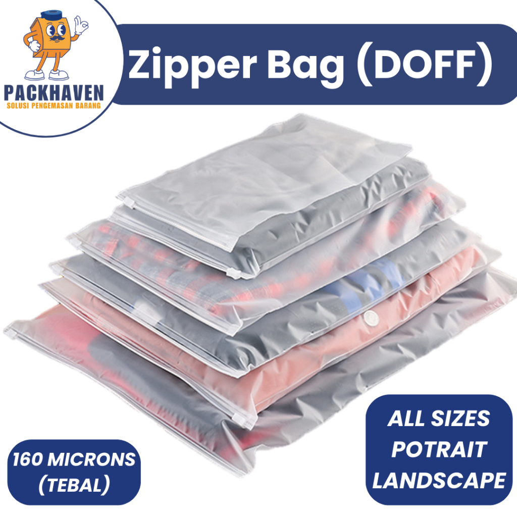 Jual [DOFF] Zipper Bag PackHaven Buram /Doff/ Zipper Lock Storage ...