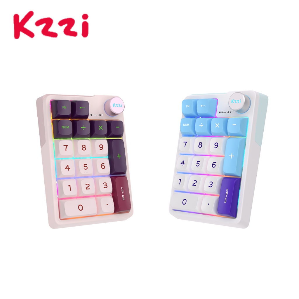 Jual KZZI K20 20 Key Gasket Structure With Toggle Knob RGB Keypad Financial keyboard Office ...