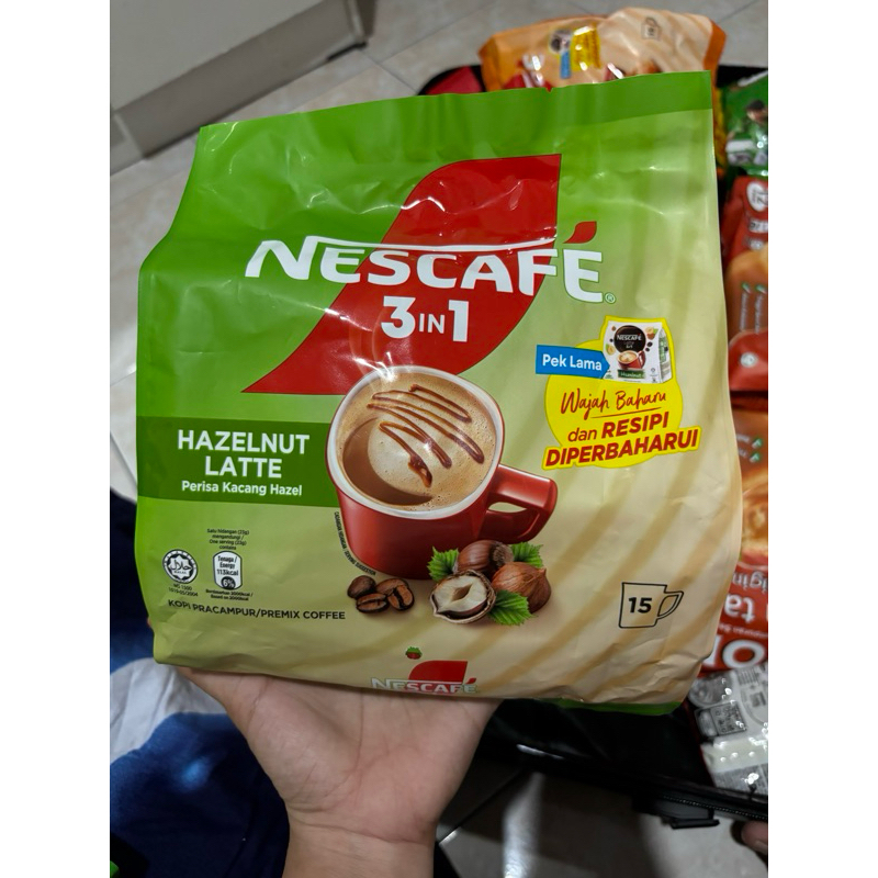 Jual Nescafe malaysia hazelnut latte 3 in 1 isi 15pcs | Shopee Indonesia