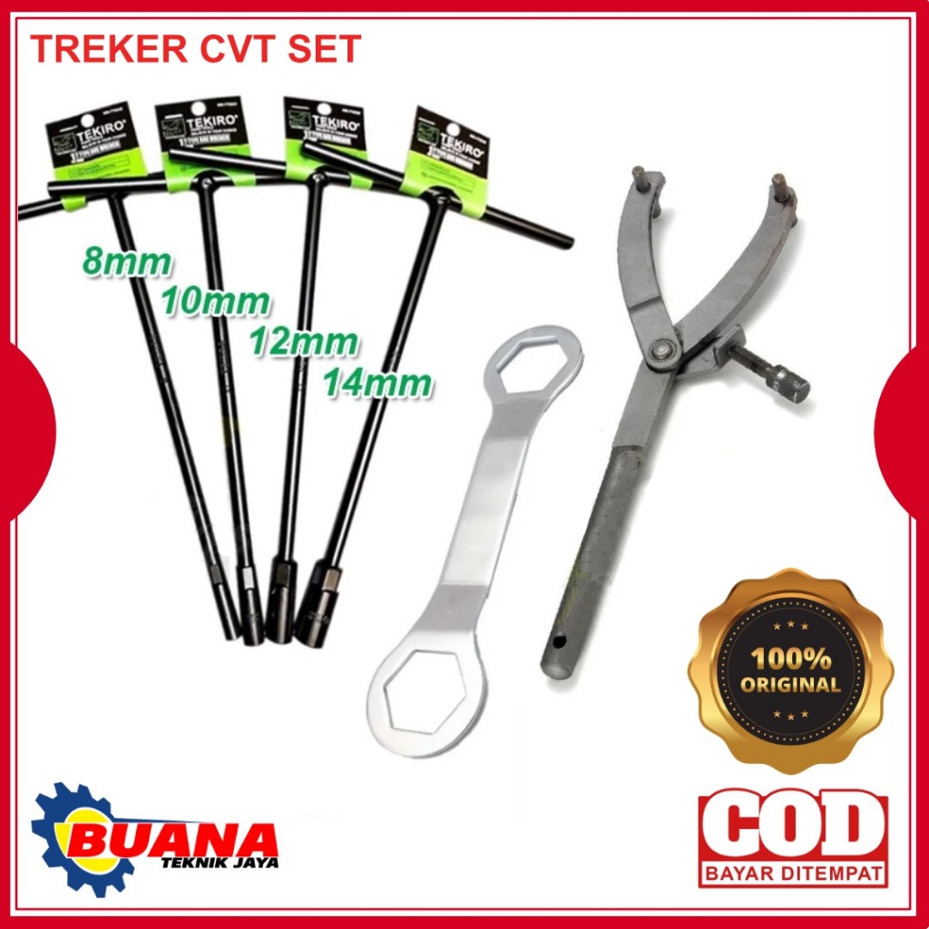 Jual ORIGINAL PAKET KOMPLIT Treker CVT + Kunci 39x41 + Kunci T 8 10 12 ...