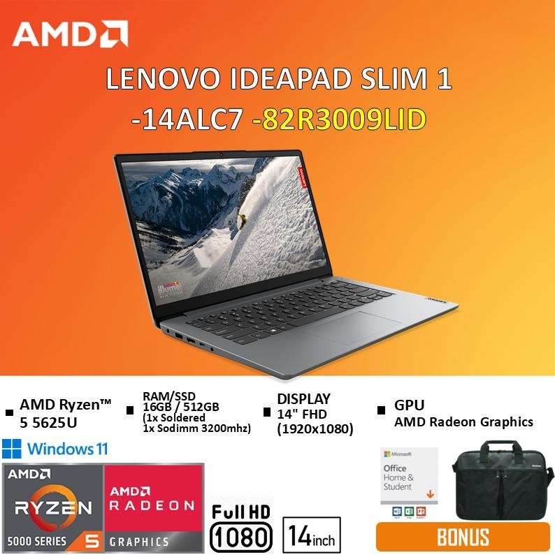 Jual Lenovo Ideapad Slim 1 IP1 14ALC7 9LID AMD Ryzen 5 R5 5625U ram ...