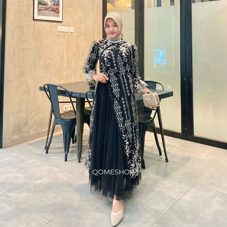 Jual QOME - Tunik Cheong Sam Bruklat / Tunik Moza /Tunik Kondangan ...