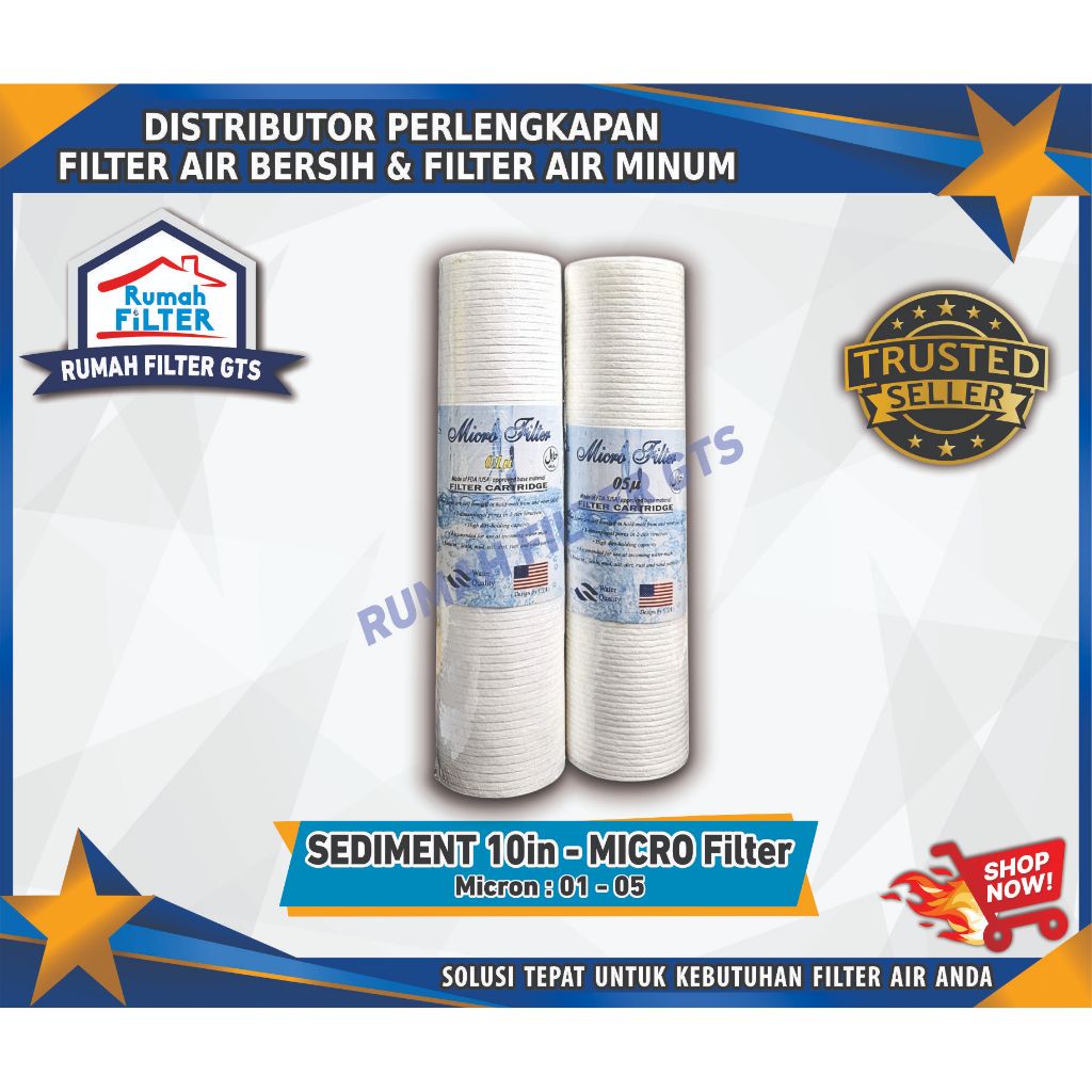 Jual Cartridge Filter 10" MICRO Filter /Sediment Filter (Per-PCS ...