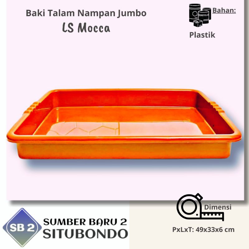 Jual Baki Talam Nampan Plastik Jumbo Ls Mocca/ Fanta | Shopee Indonesia