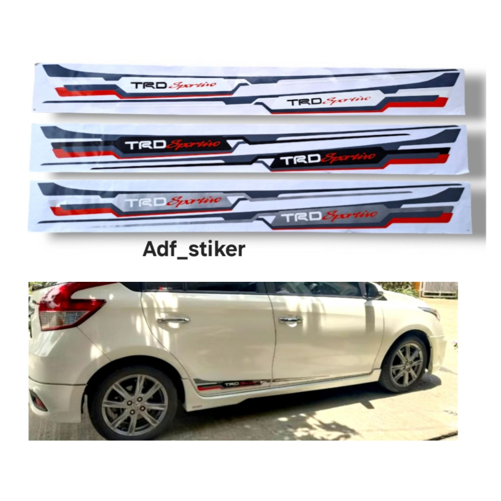 Jual Stiker list body samping trd sportivo Toyota yaris / sticker mobil ...