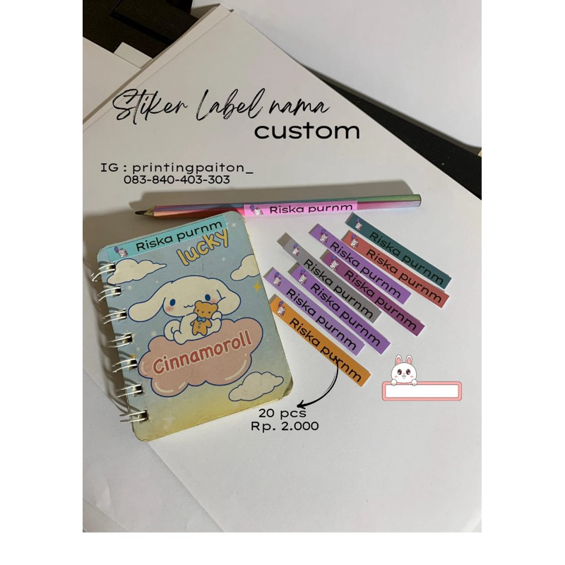 Jual STIKER NAMA BOLPOIN | STIKER NAMA PEN| LABEL NAMA | Shopee Indonesia