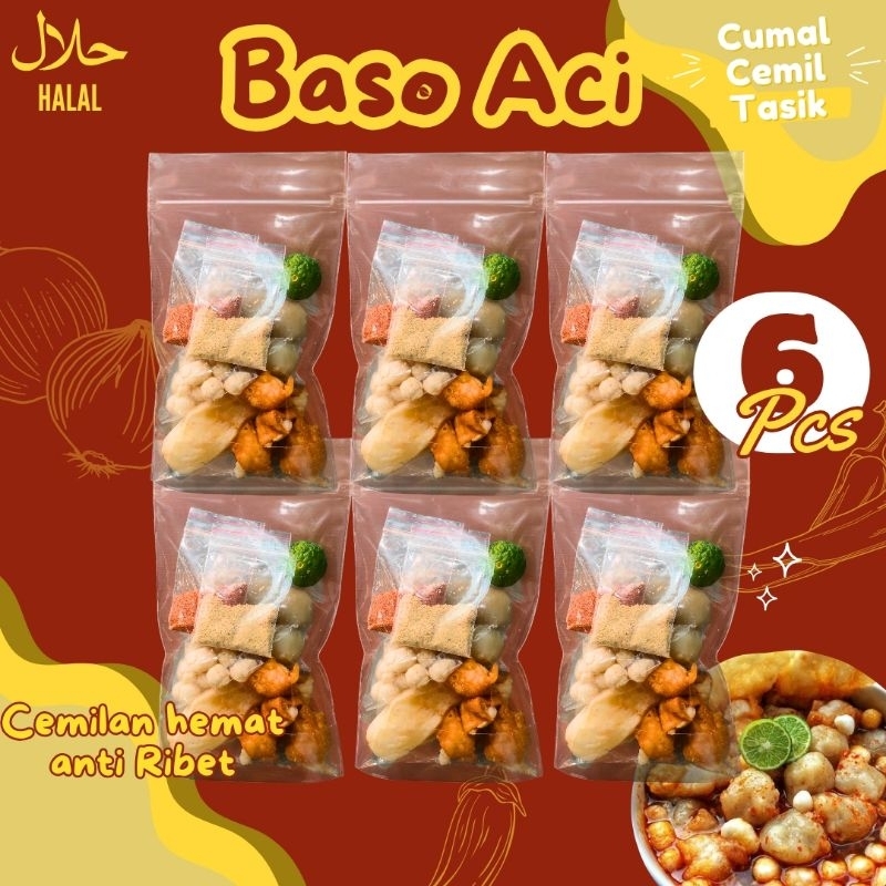 Jual PAKET BASO ACI INSTAN isi 6 BUNGKUS / Baso Aci khas Lokal / boci ...