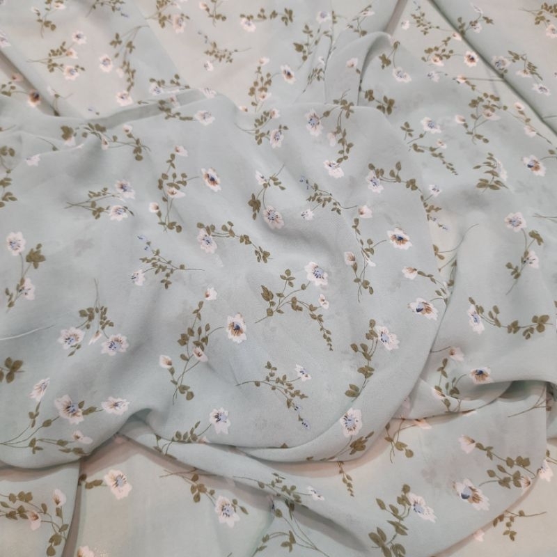 Jual kain sifon yoryu motif | Harga/0,5m| kain sifon meteran | kain ...