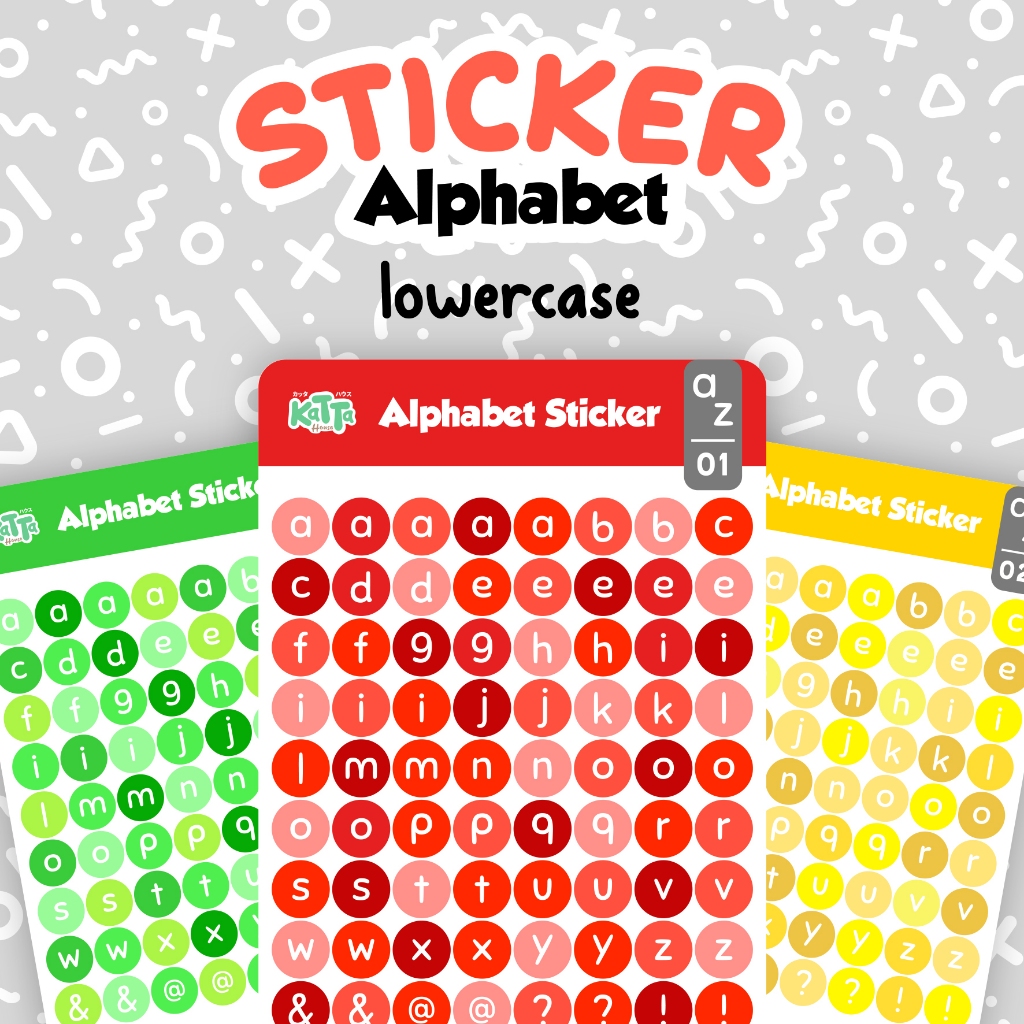 Jual Sticker Set Huruf Lowercase | Stiker Jurnal | Label Huruf Kecil ...