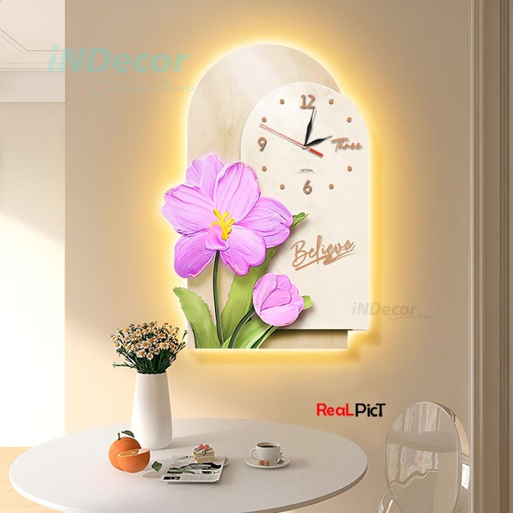 Jual Jam Dinding Kayu Quartz Minimalis Dekorasi Dinding Ruang Tamu ...