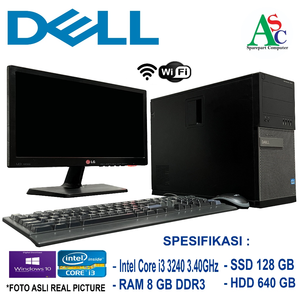 Jual Komputer Set Core i3 Gen 3 Ram 8Gb SSD BARU HDD | Shopee Indonesia