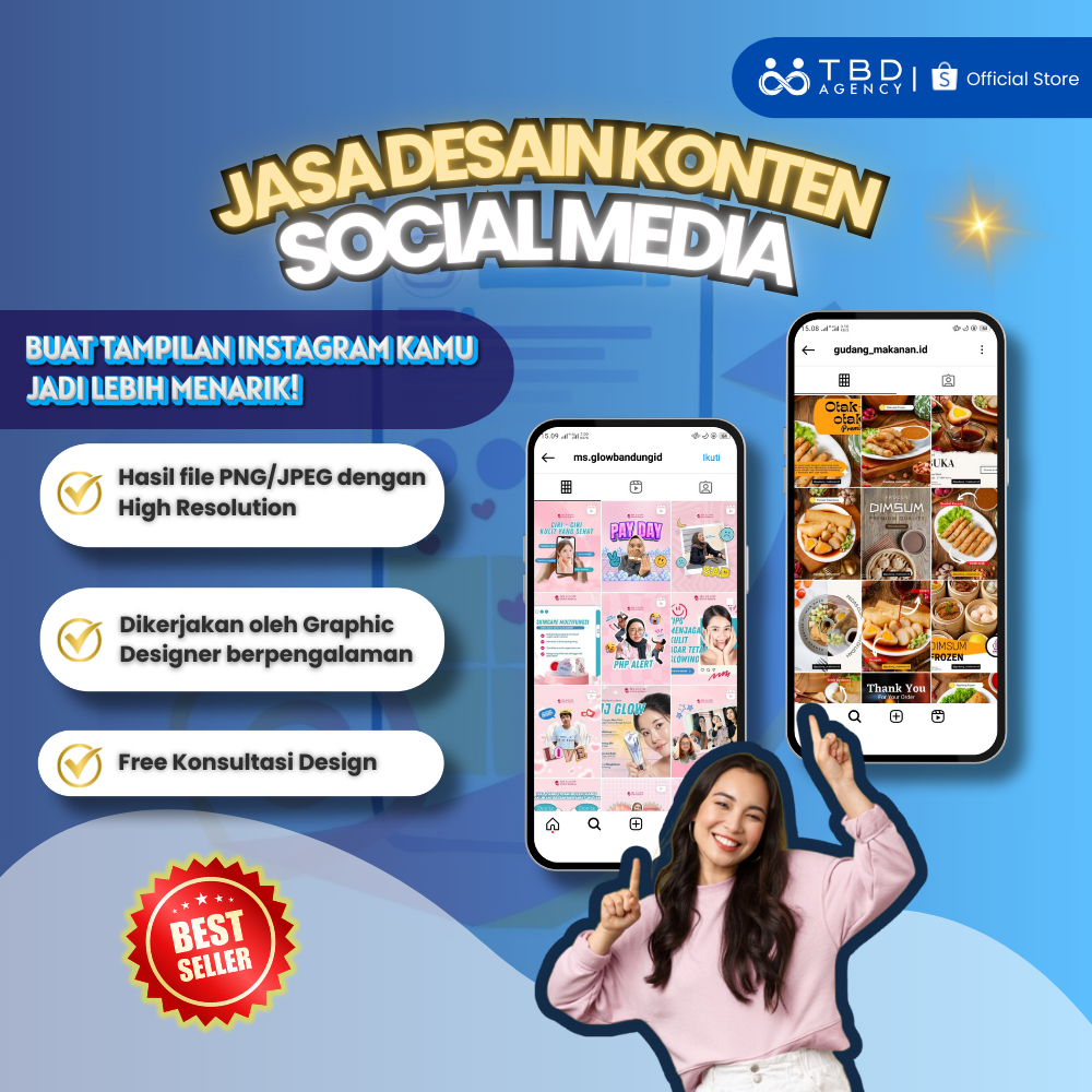 Jual Jasa Desain Feed Konten Social Media Instagram - TBD Agency | Shopee Indonesia