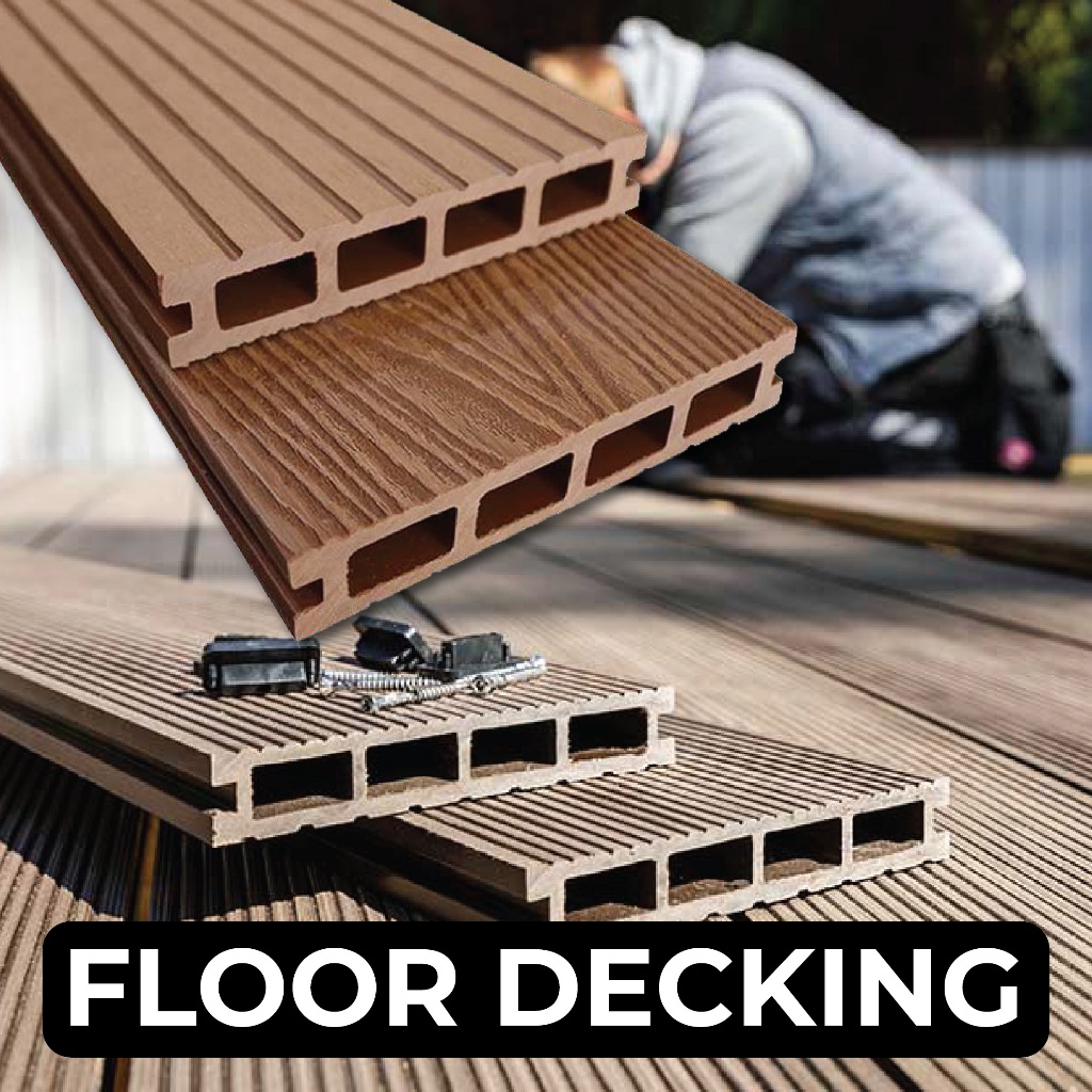 Jual FLOOR Decking WPC Outdoor Motif Kayu Panjang 2.9m Lantai Teras ...