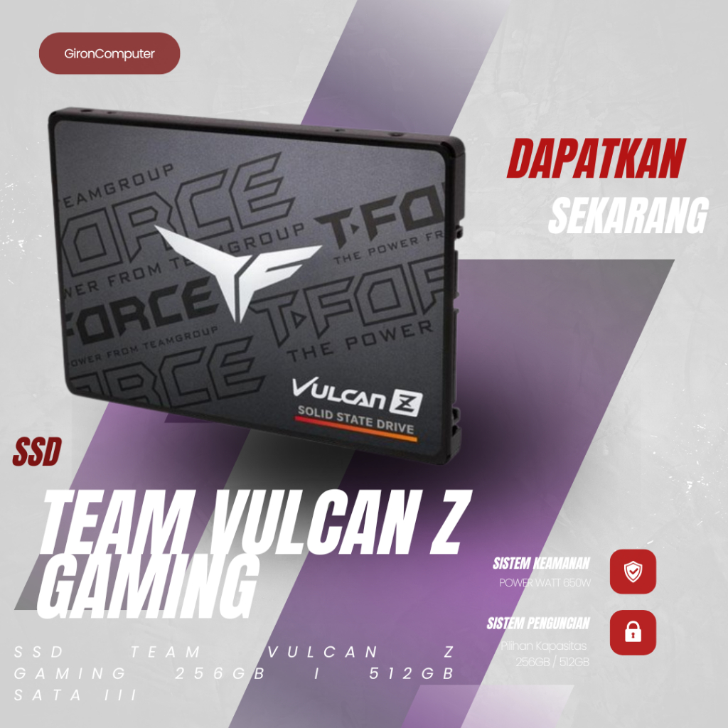 Jual SSD TEAM VULCAN Z GAMING 256GB I 512GB SATA III | Shopee Indonesia