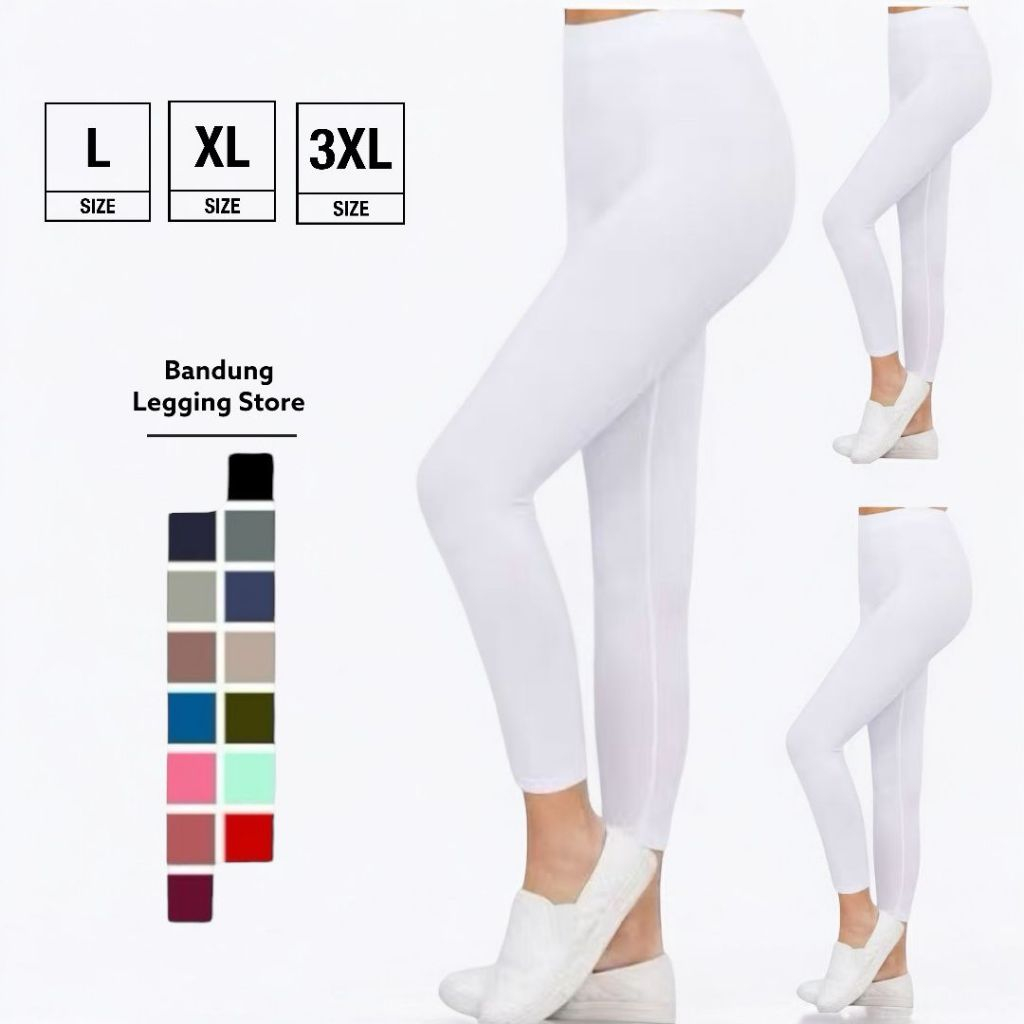 Jual Legging PUTIH Wanita Dewasa BB 30-100KG / Celana Lejing PUTIH ...