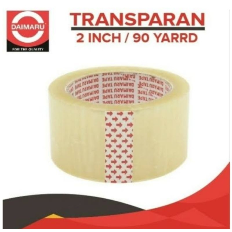 Jual Lakban Bening / Transparan Daimaru Original 2 inch / 48 mm x 90 yard | Shopee Indonesia