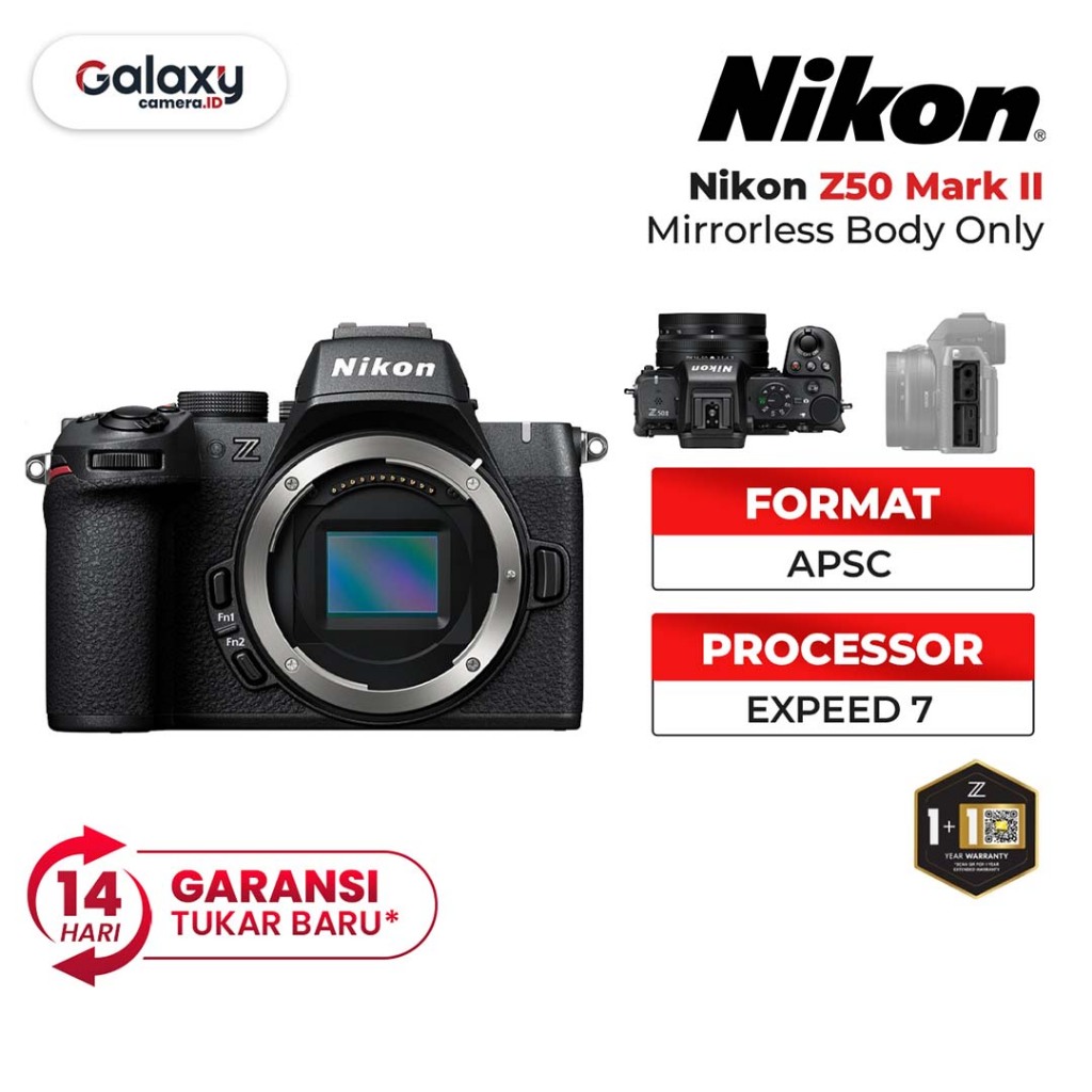 Jual Nikon Z50 II Body Only Mirrorless Camera Z50 Mark II Kamera Z50II Garansi Resmi | Shopee ...