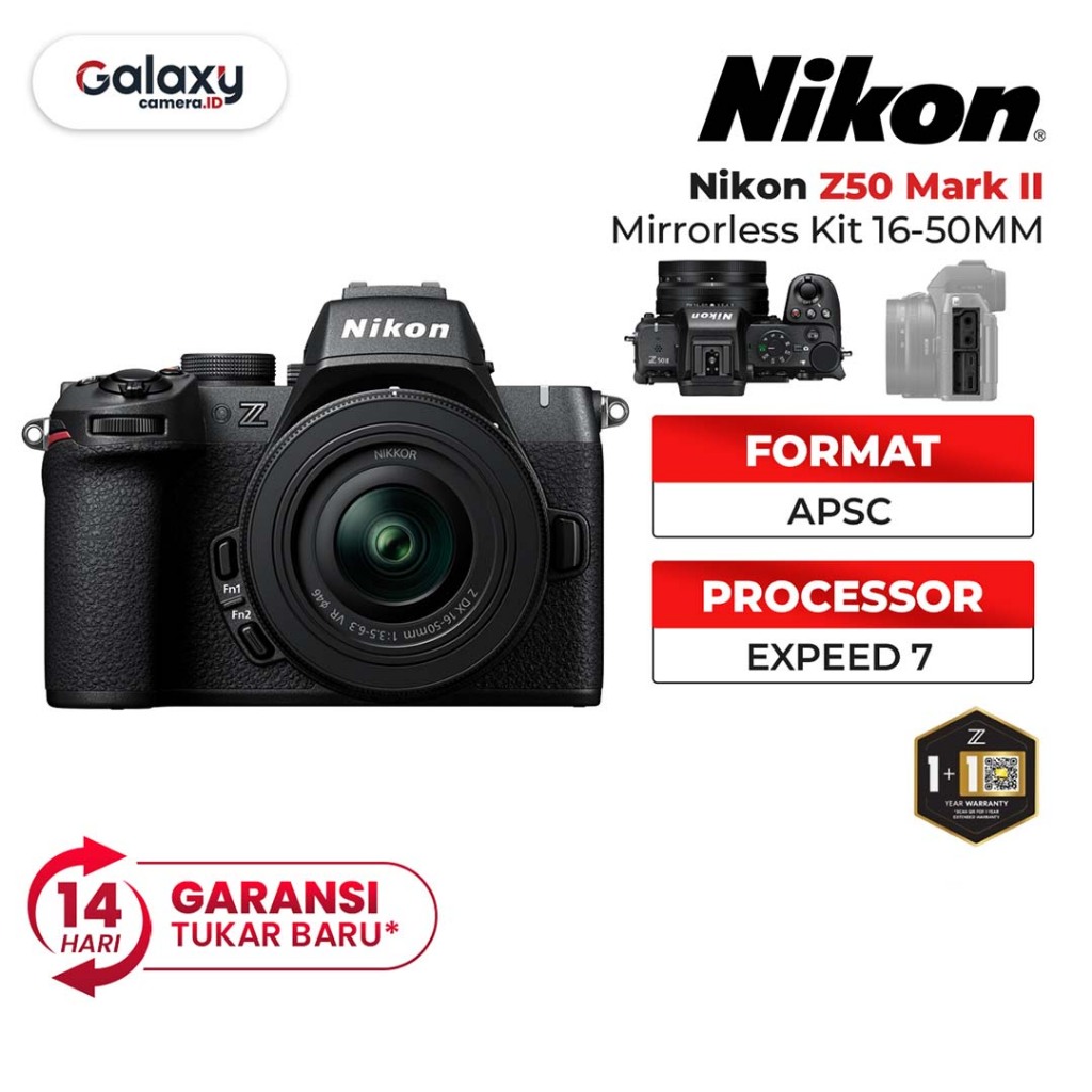 Jual Nikon Z50 II Kit 16-50mm F3.5-6.3 Mirrorless Camera Z50 Mark II Kamera Z50II Garansi Resmi ...