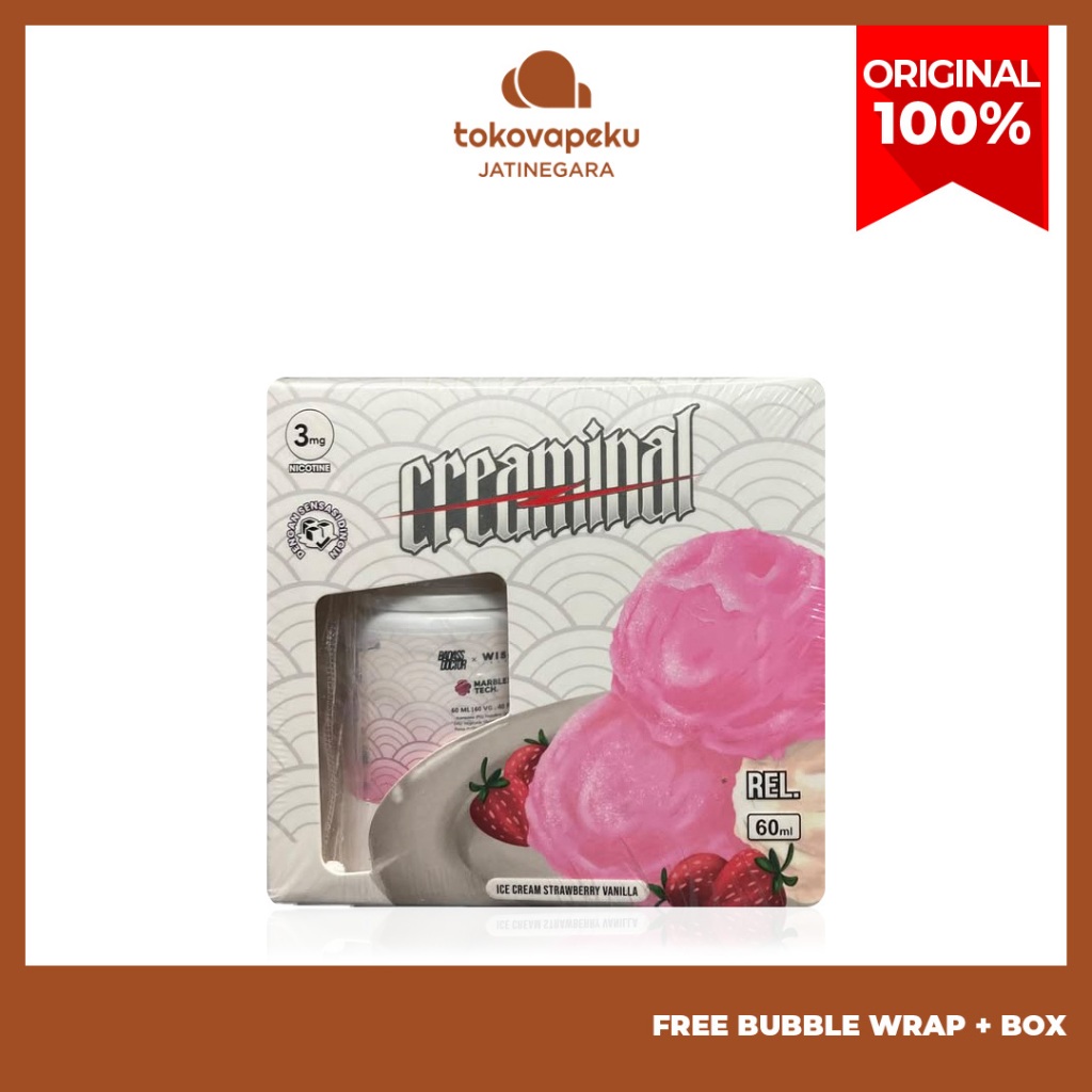 Jual CREAMINAL ICE CREAM STRAWBERRY VANILLA 60ML CREAMINAL ORI by ...