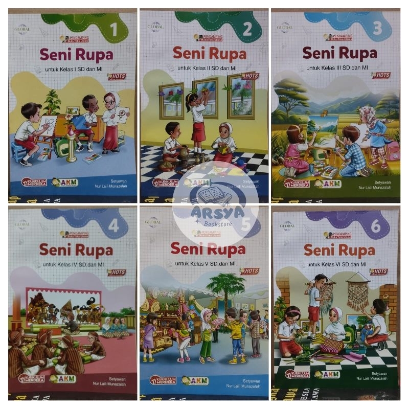 Jual Buku Seni Rupa SD MI Kelas 1 2 3 4 5 6 || Kurikulum Merdeka Terbaru || Global Tiga ...