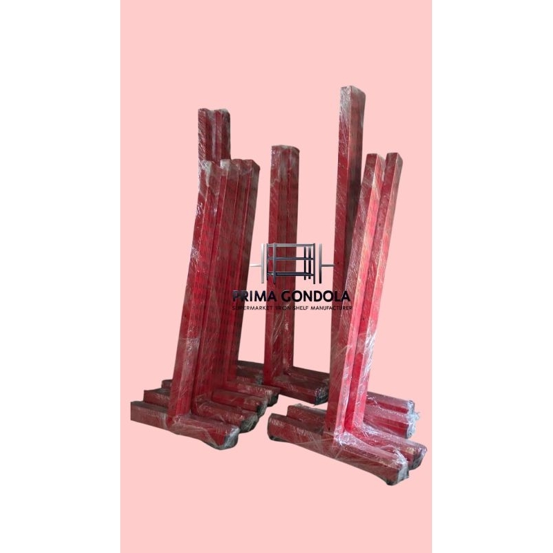 Jual tiang rak gondola minimarket single atau double murah | Shopee ...