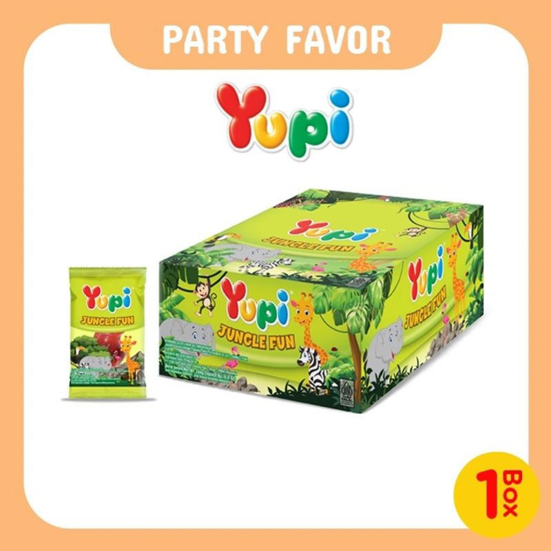 Jual Permen YUPI JUNGLE FUN 1 Box isi 24 pcs Gummy Candy | Shopee Indonesia