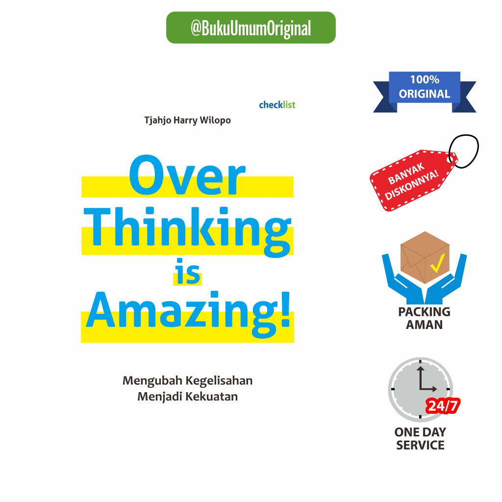 Jual Buku Motivasi Overthinking is Amazing! (Tjahjo Harry Wilopo ...