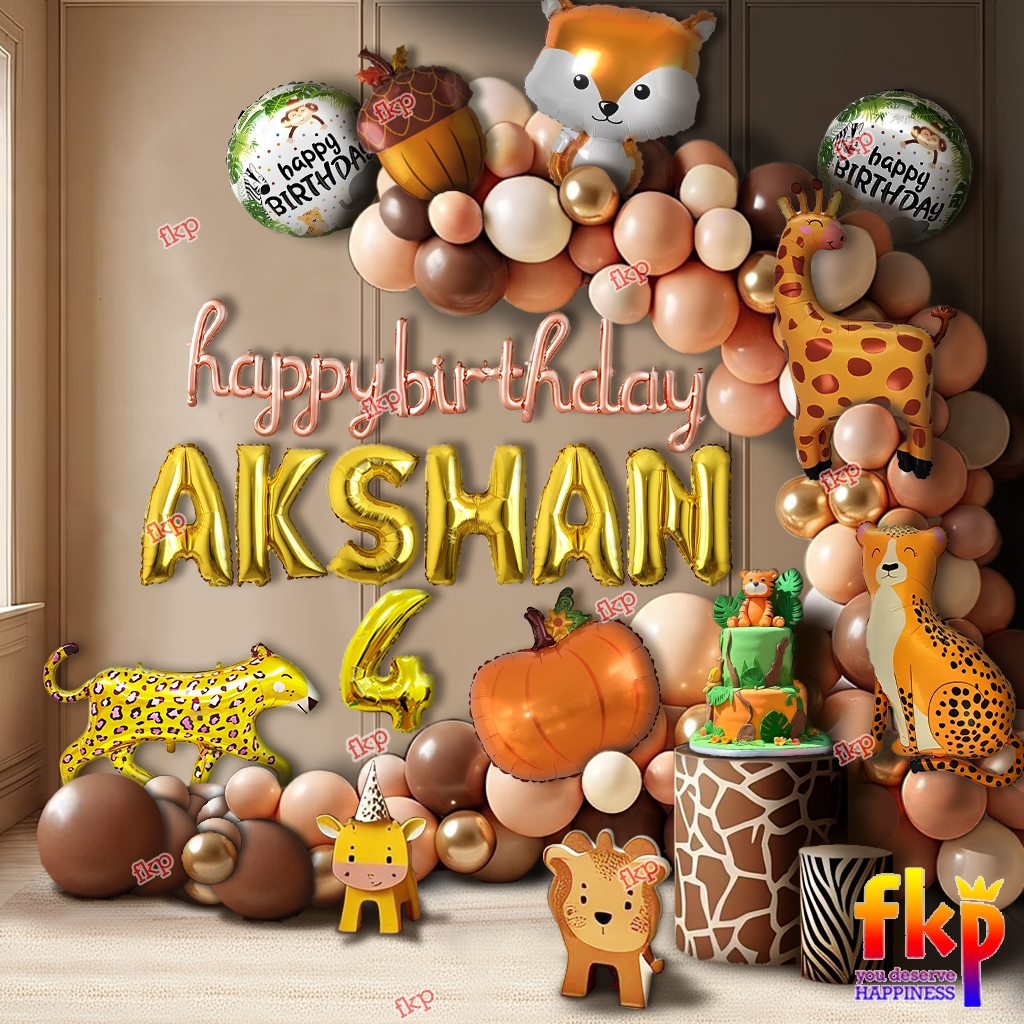 Jual FUN KIDS PARTY Set Dekorasi Tema Animal Jungle Animal Savanah ...