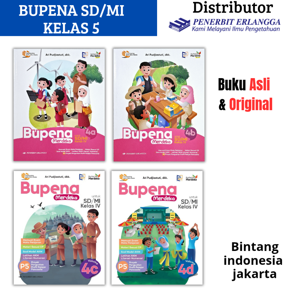 Jual ERLANGGA_Buku Pelajaran BUPENA Kelas 4 SD/MI Kurikulum Merdeka ( REVISI 2025 ) | Shopee ...
