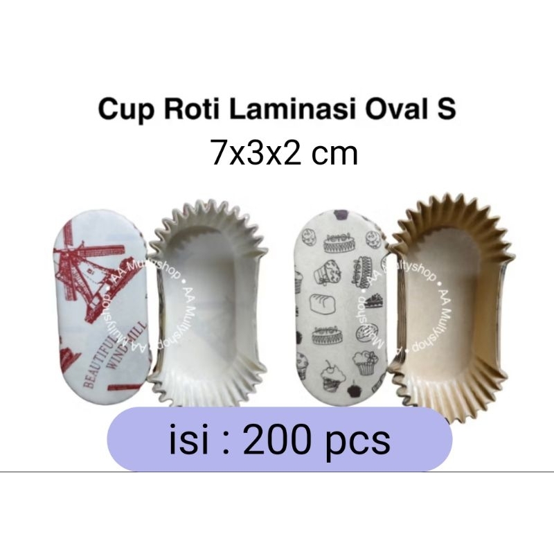 Jual TERMURAH !!! Cup Roti laminasi Oval S ( KECIL ) Isi 200 pcs NICOLE ...