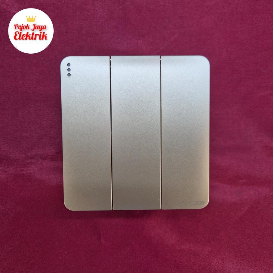 Jual A63-K03A-BW Saklar Tripel 3 Gang 1 Way Switch Infinity Brown ...