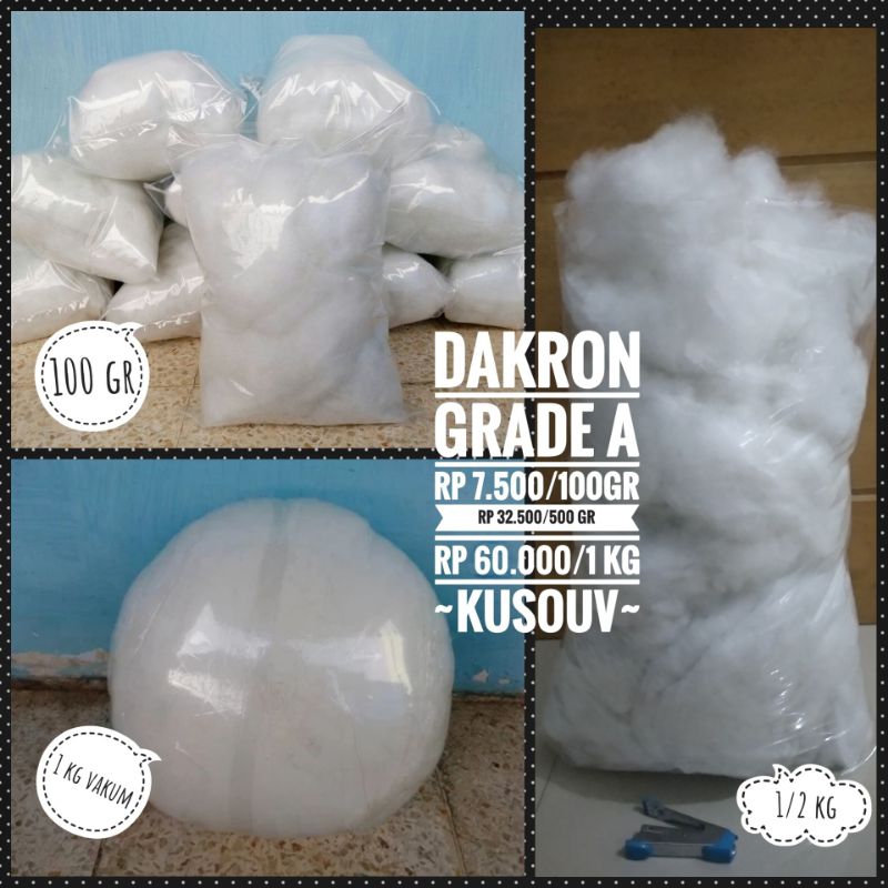 Jual Dakron/Kapas Sintetis Grade A (100 Gram) | Shopee Indonesia
