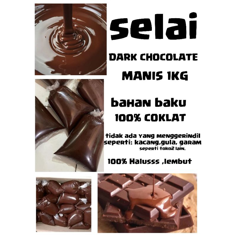 Jual selai MANIS DARK COKLAT kiloan super premium/SELAI DARK CHOCOLATE ...
