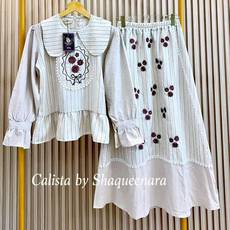 Jual Uni Ara - One Set ( Calista ) One Set Premium || Set Rok Wanita Kekinian | Shopee Indonesia