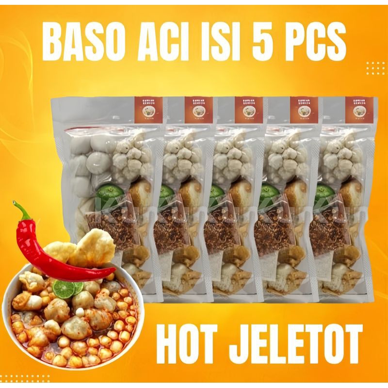 Jual Baso aci 5 bungkus hemat / baso aci hot jeletot / bakso aci khas ...