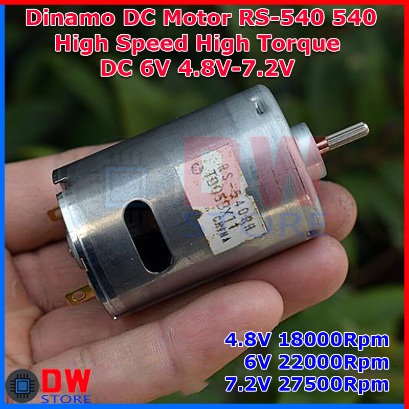 Jual Dinamo DC Motor RS540 RS 540 DC 6V High RPM Speed High Torque 5V ...