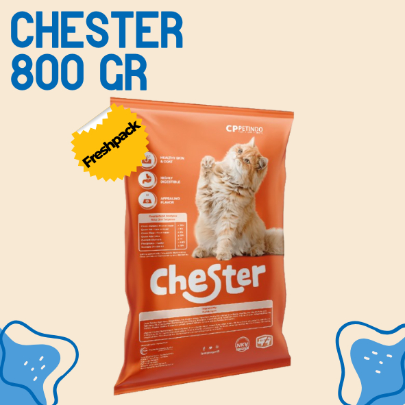 Jual CHESTER Cat Food 800gr FRESHPACK for Adult Cats | Shopee Indonesia