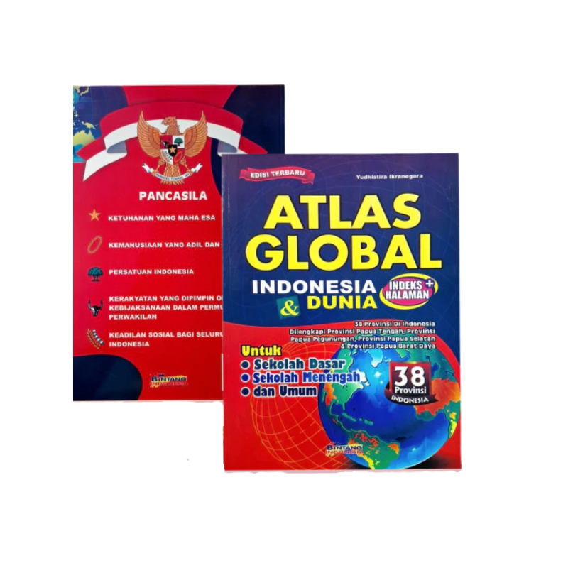 Jual Buku Atlas Global 38 Provinsi Indonesia Ukuran Besar Disertai ...
